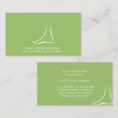 Simple Green Foot Cares Podiatry Practioner Doctor Business Card | Zazzle