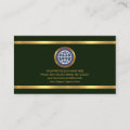 Simple Green Gold Borders Global Import Export Business Card | Zazzle