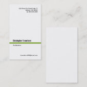 Simple Green Line Vertical Business Card | Zazzle