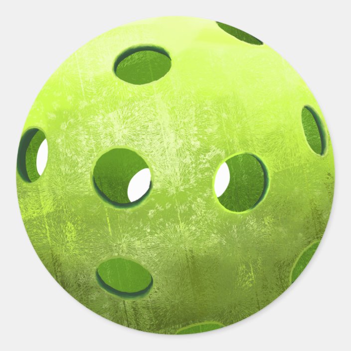 Simple Green Pickleball Classic Round Sticker | Zazzle.com