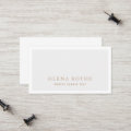 Simple Grey Gray White Border Professional Calling Card | Zazzle