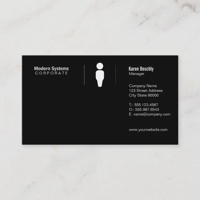 Simple Grid Business Card | Zazzle