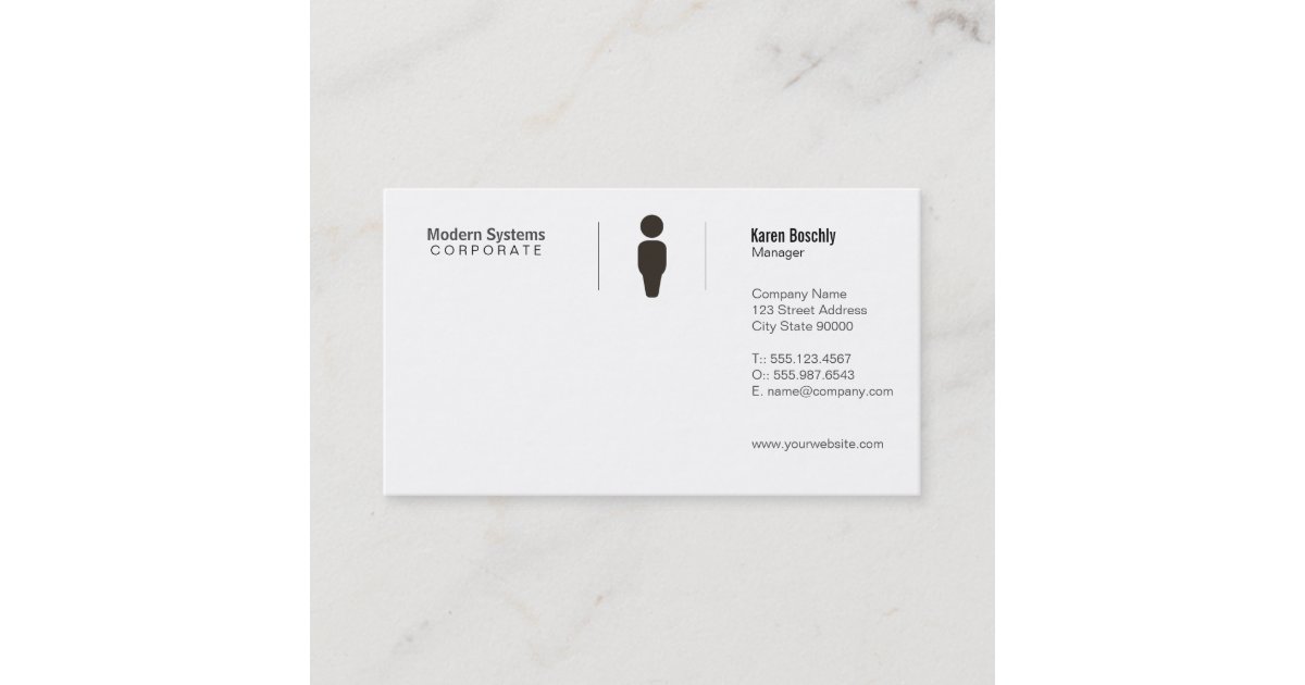Simple Grid Business Card | Zazzle
