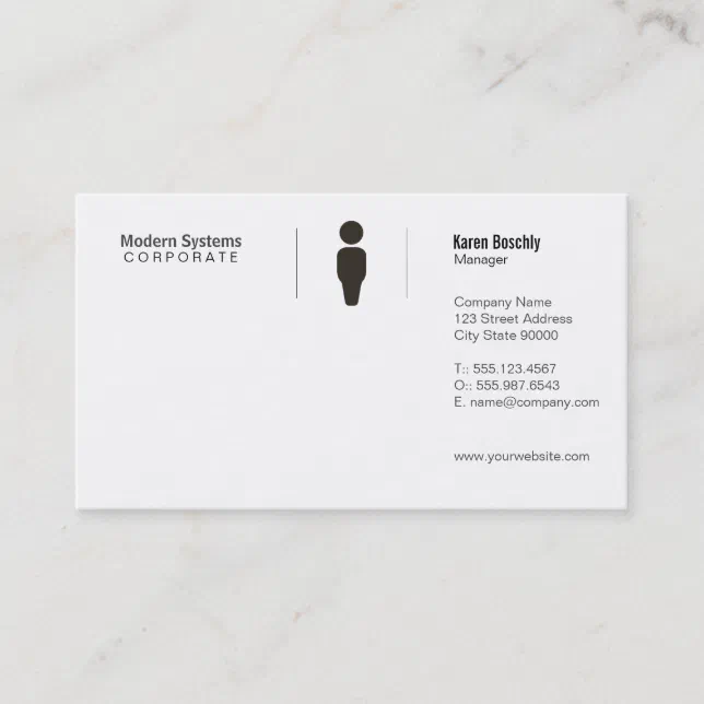 Simple Grid Business Card | Zazzle
