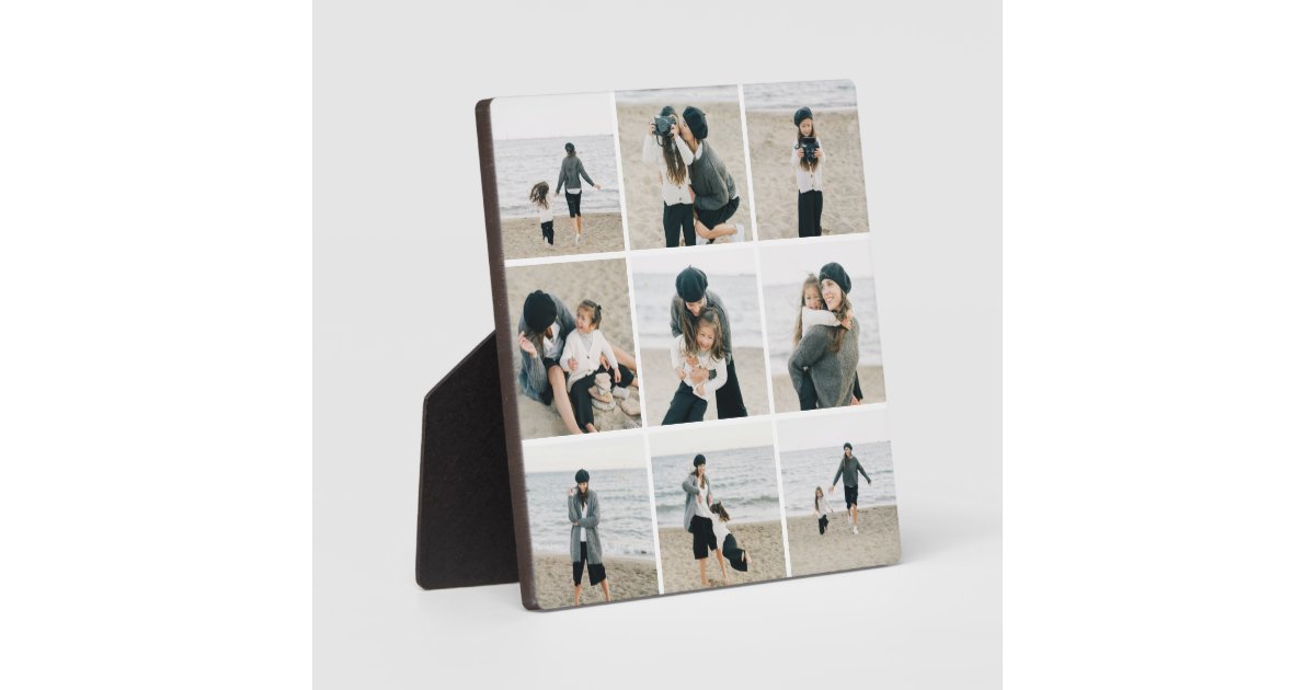 Simple Grid Of Nine Custom Color Desktop Plaque | Zazzle