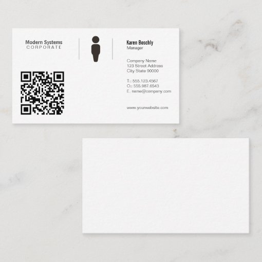 Simple Grid | QR Code Business Card | Zazzle