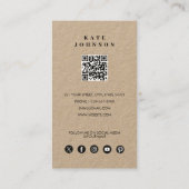 Simple Hairdresser Barber Beauty Salon QR Code Business Card | Zazzle