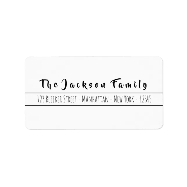 Simple Hand Lettered Script Address Label | Zazzle