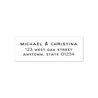 Simple Hand-writing Return Address Self-inking Stamp | Zazzle