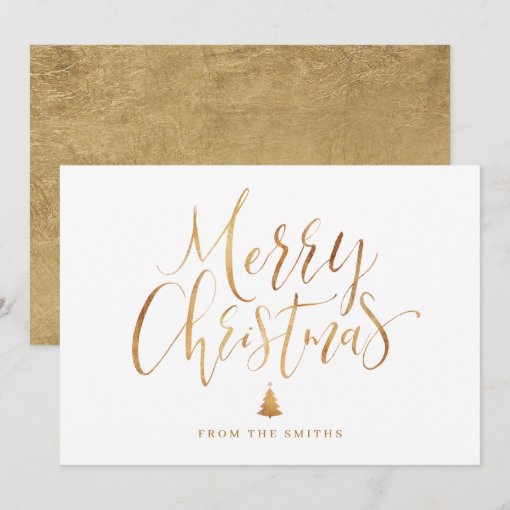 Simple handwritten calligraphy Christmas greeting Holiday Card | Zazzle