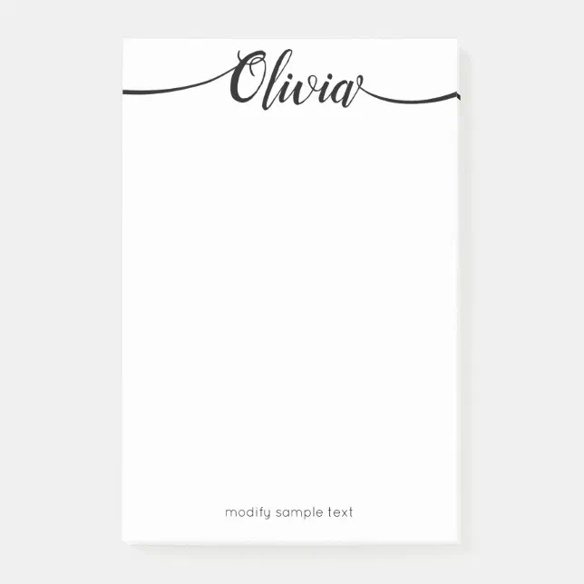 Simple Handwritten Calligraphy Script Post-it Notes | Zazzle