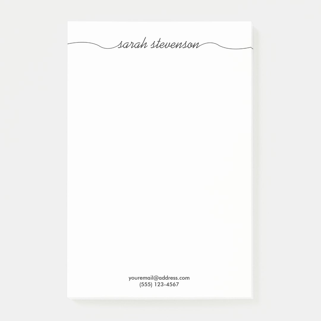 Simple Handwritten Script Typography Professional Post-it Notes | Zazzle