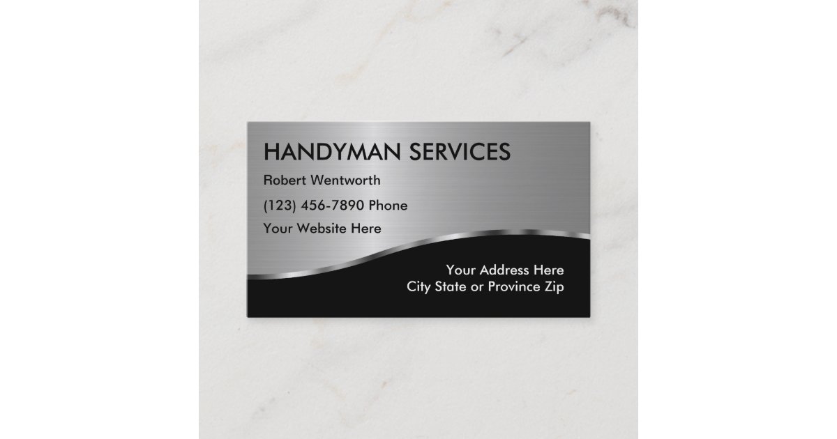Simple Handyman Business Cards | Zazzle.com
