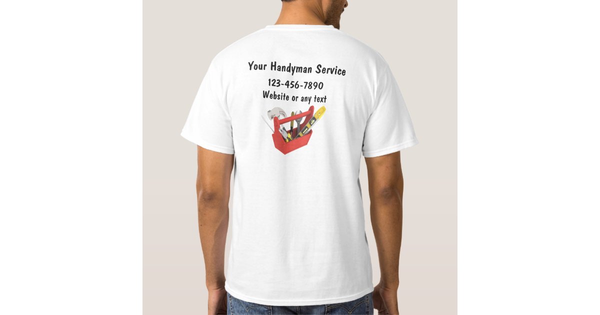 Simple Handyman Work Tshirts | Zazzle
