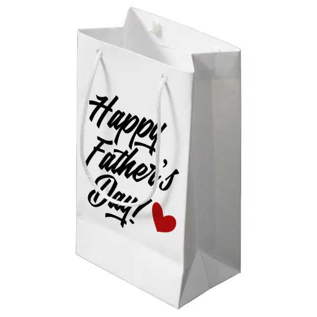 Simple Happy Father's Day Calligraphy | Gift Bag | Zazzle