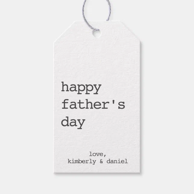 Simple Happy Father's Day Gift Tags | Zazzle