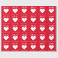 Simple Happy Valentine's Day Spanish White Heart Wrapping Paper | Zazzle