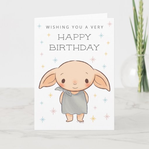 Simple Harry Potter - Dobby Birthday Card | Zazzle