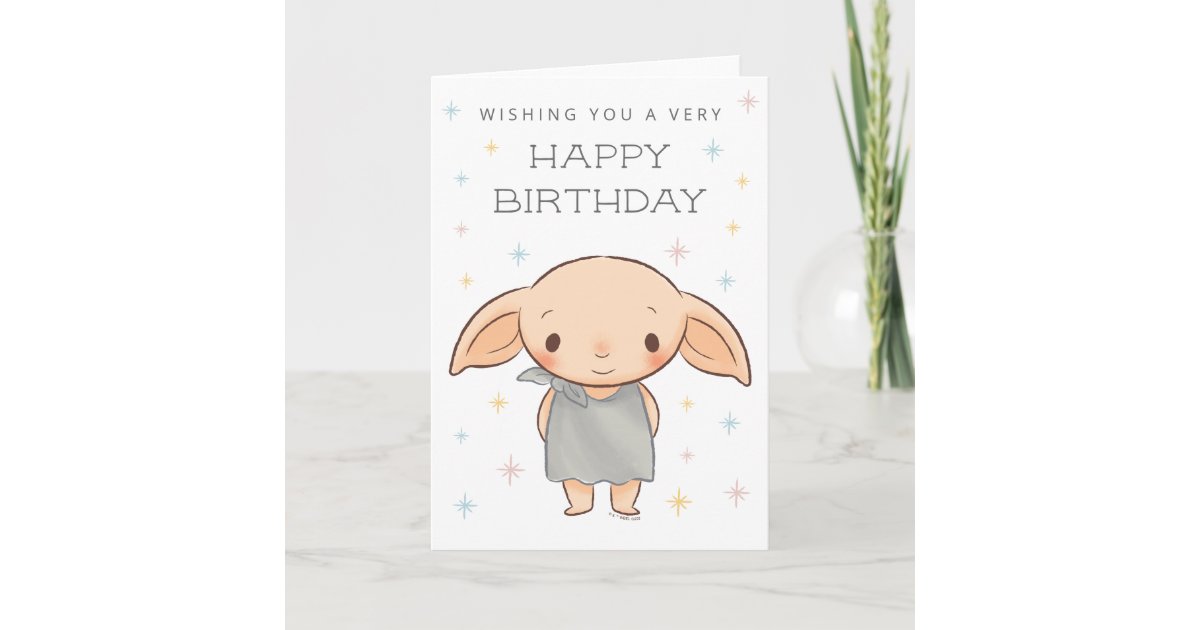 Simple Harry Potter - Dobby Birthday Card | Zazzle