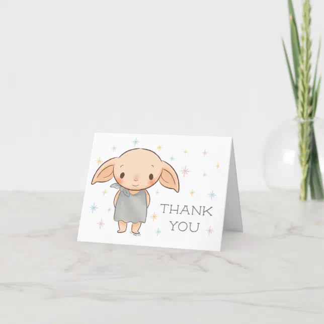 Simple Harry Potter - Dobby Birthday Thank You Card | Zazzle