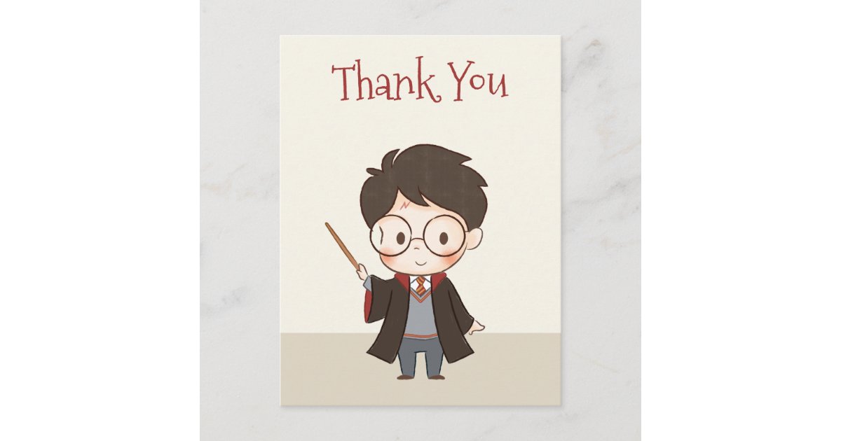 Simple Harry Potter Thank You Postcard | Zazzle