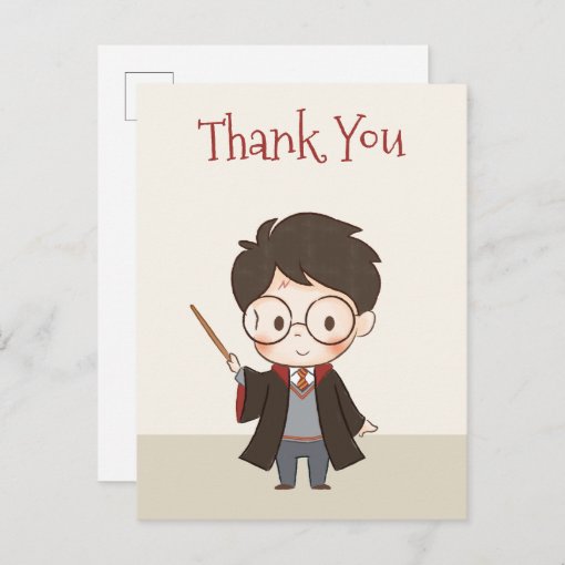 Simple Harry Potter Thank You Postcard | Zazzle