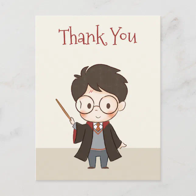 Simple Harry Potter Thank You Postcard | Zazzle
