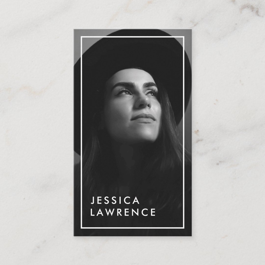 Simple headshot photo actors models photography business card | Zazzle