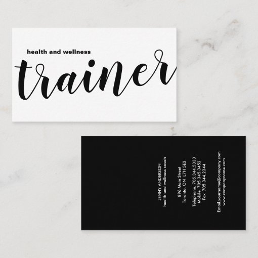 Simple Health and Wellness Coach Business Cards | Zazzle