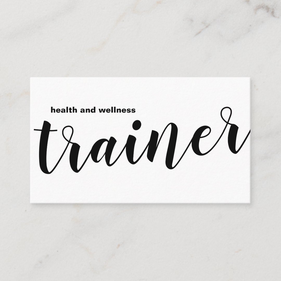 Simple Health and Wellness Coach Business Cards | Zazzle