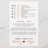 Simple Heart Wedding Program | Zazzle
