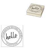 Simple Hello Message Modern Family Rubber Stamp | Zazzle