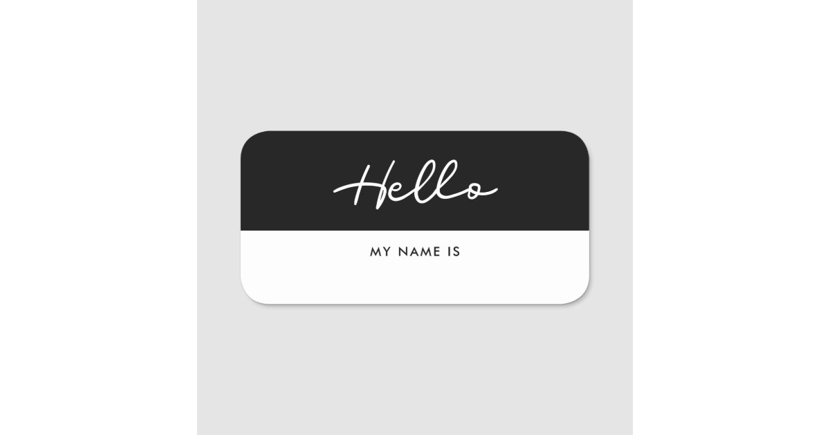 Simple Hello my name is Dry Erase Tag | Zazzle