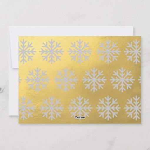 Simple Holiday Christmas Gold Foil | PHOTO | Zazzle