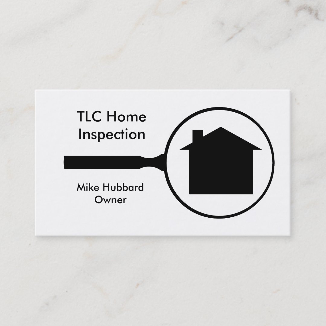 Simple Home Inspection Business Card | Zazzle