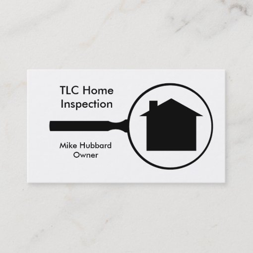 Simple Home Inspection Business Card | Zazzle