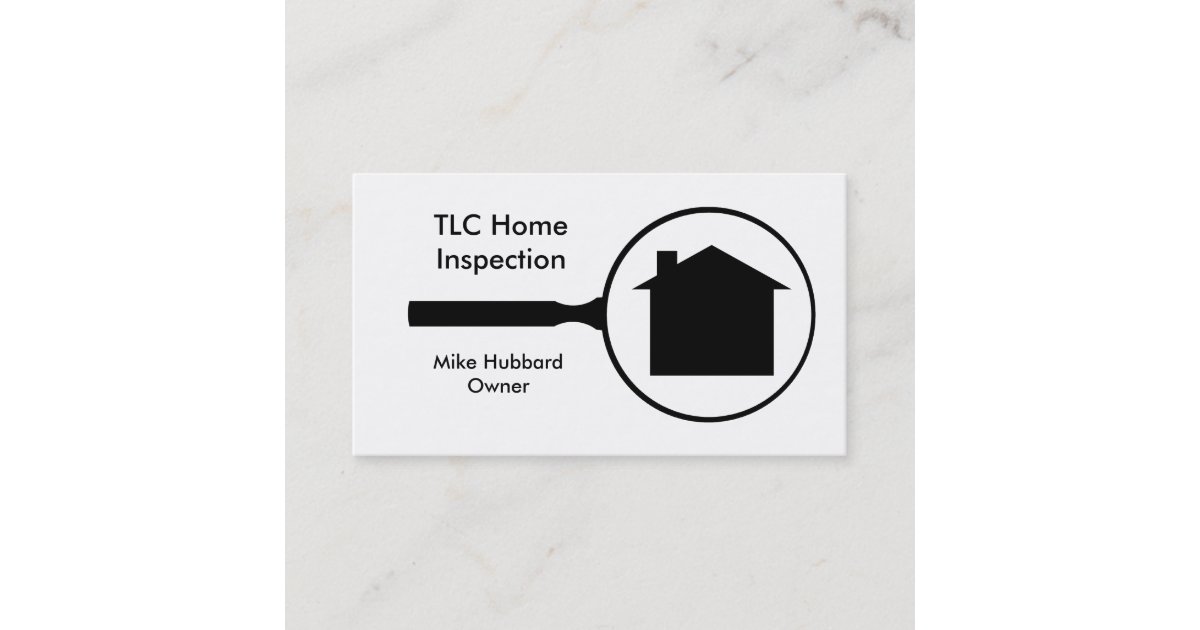 Simple Home Inspection Business Card | Zazzle.com