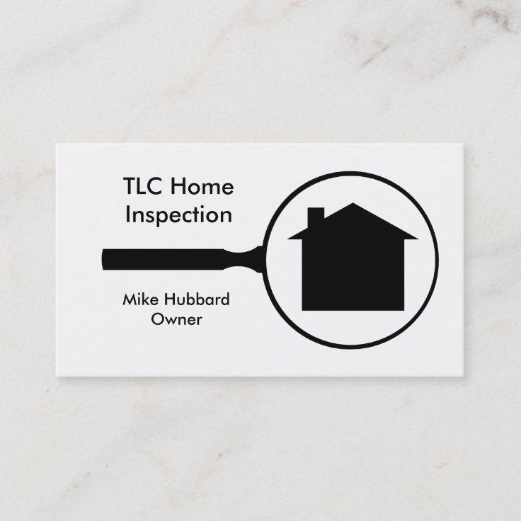 Simple Home Inspection Business Card | Zazzle