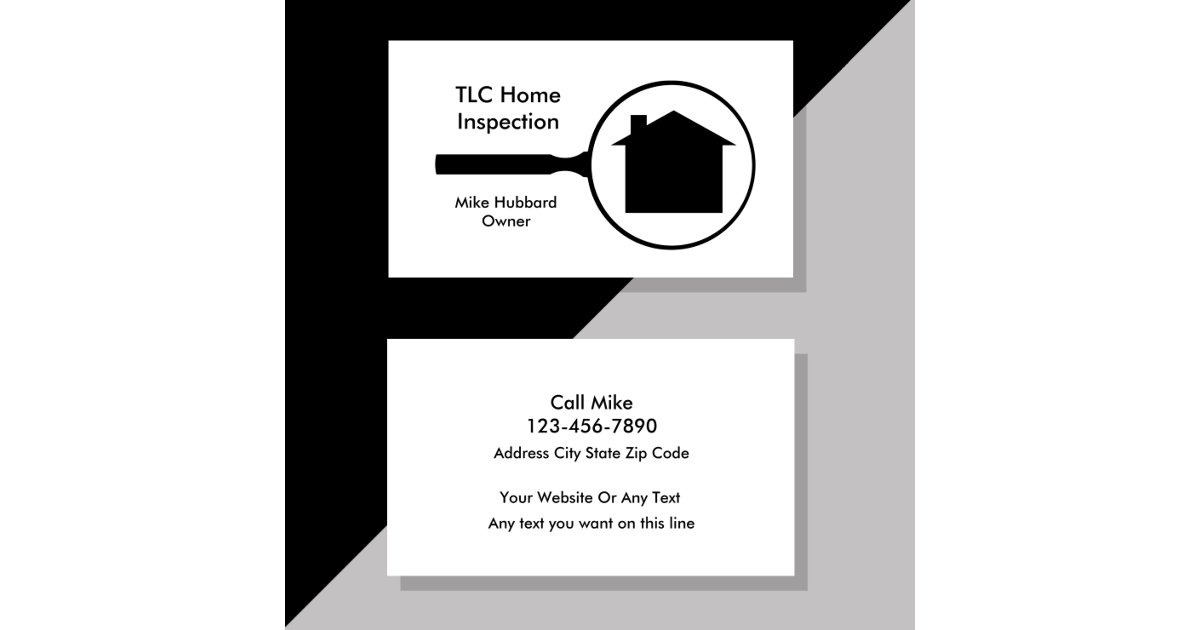 Simple Home Inspection Business Card | Zazzle