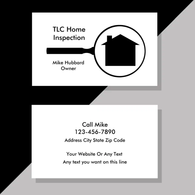 Simple Home Inspection Business Card | Zazzle