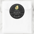 Simple Homemade Avocado Oil Label | Black | Zazzle