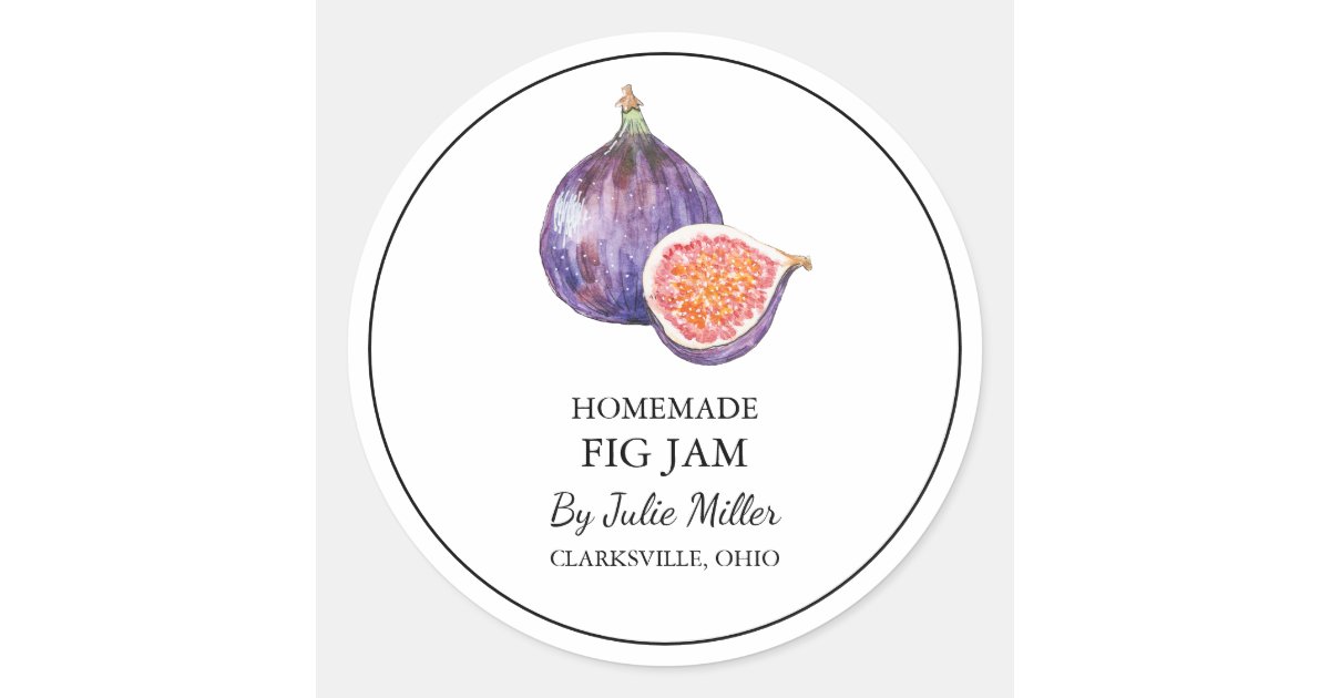 Simple Homemade Fig Jam Label | Zazzle