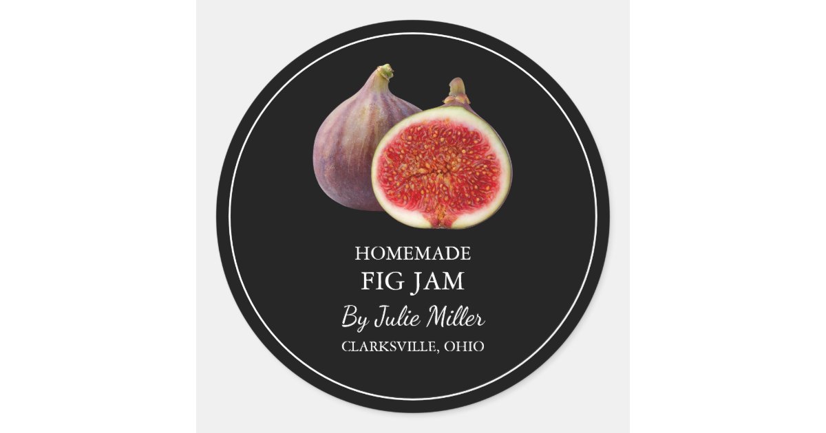 Simple Homemade Fig Jam Label | Zazzle