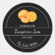 Simple Homemade Tangerine Jam Label | Black | Zazzle