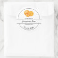 Simple Homemade Tangerine Orange Jam Label | Zazzle