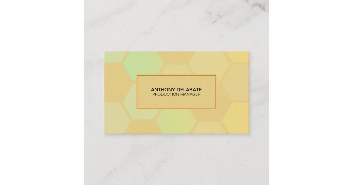Simple Honeycomb Gold Name Card | Zazzle