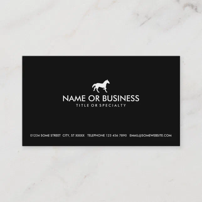 simple horse business card | Zazzle