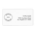 Simple Hotel Logo Return Name Address Label | Zazzle