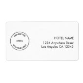 Simple Hotel Logo Return Name Address Label | Zazzle