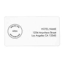 Simple Hotel Logo Return Name Address Label | Zazzle